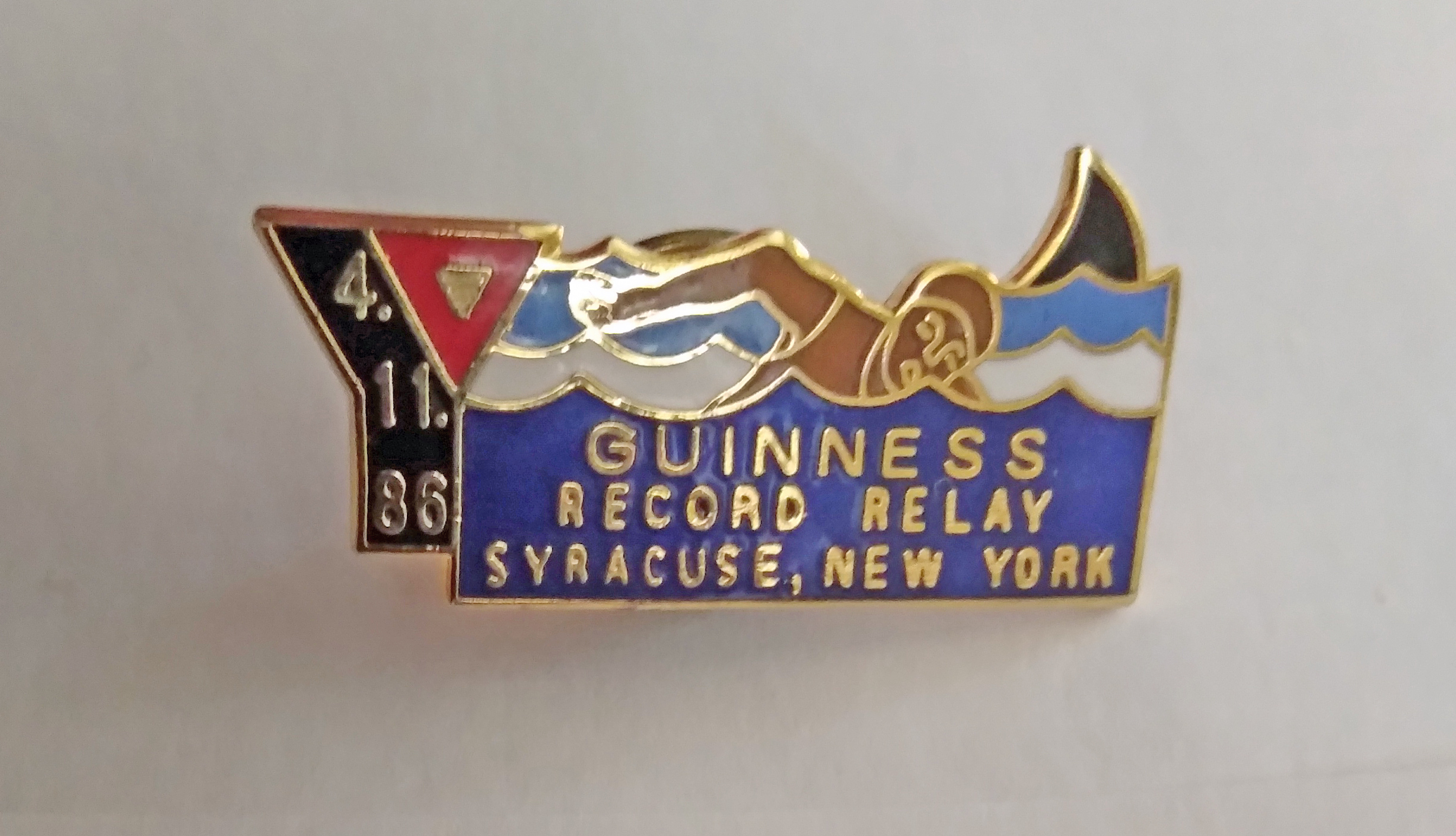 Guinness Swimming Record Relay - Mystery Enameled Pin - Ephemera - 4-11 ...